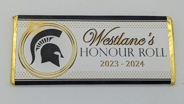 Custom Chocolate Bar - Honour Roll Westlane - Nigh's Sweet Shop